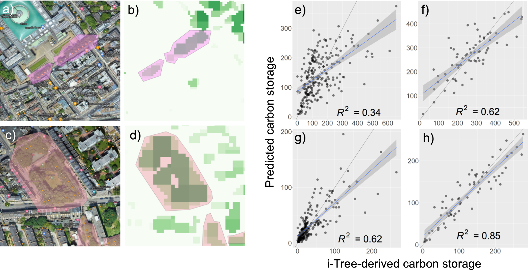 Carbon storage and sequestration rates of trees inside and outside ...