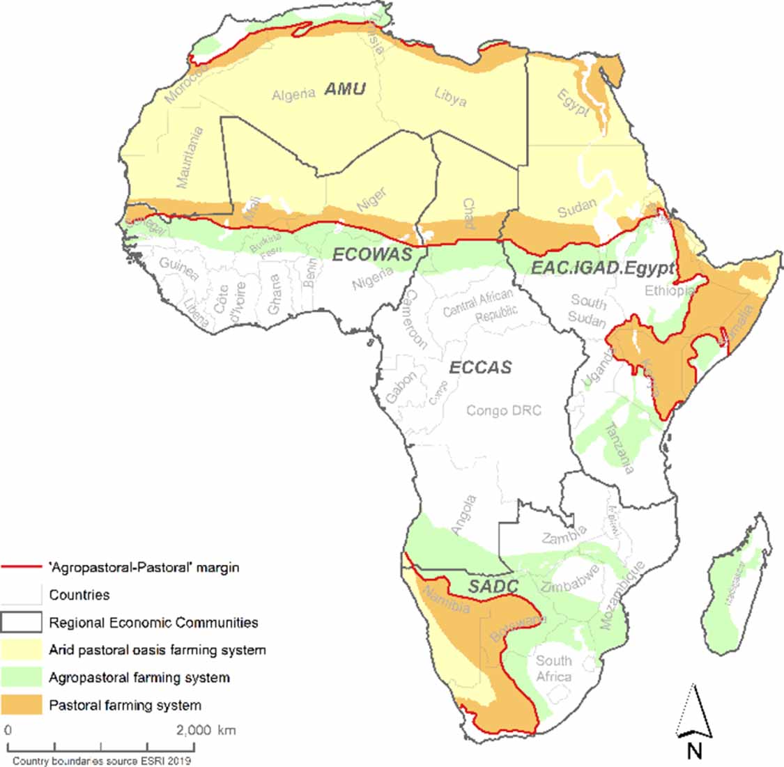 Climate change shifts agropastoral-pastoral margins in Africa putting ...