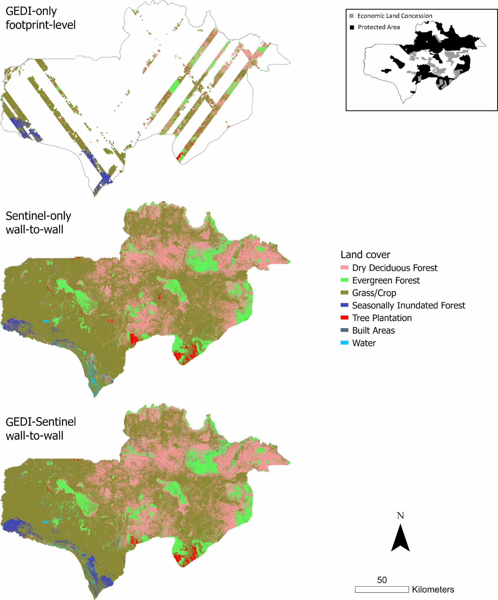 GEDI waveform metrics in vegetation mapping—a case study from a ...
