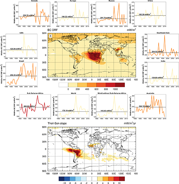 Responses of wildfire-induced global black carbon pollution and ...