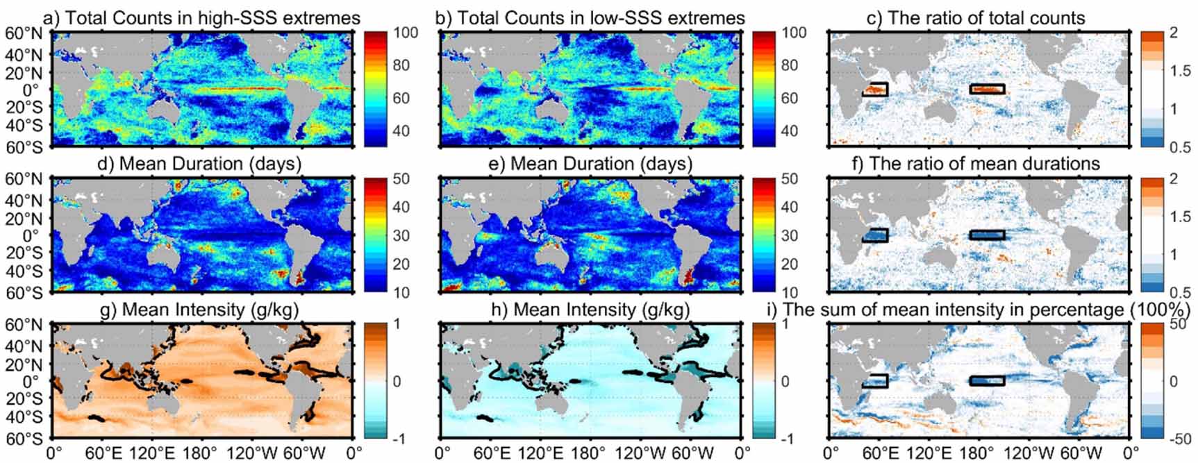 Sea surface salinity extremes over the global ocean - IOPscience