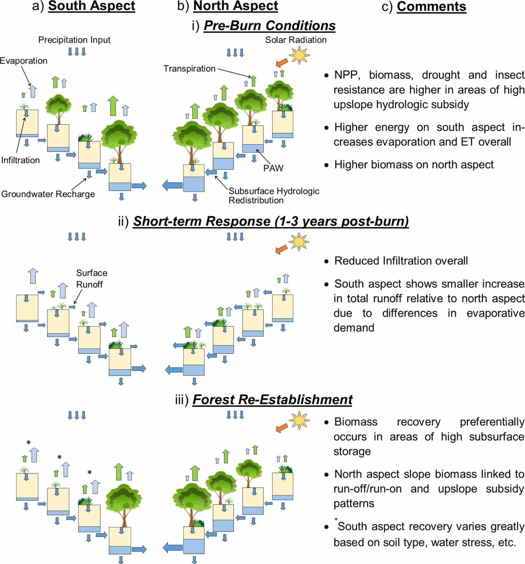 The role of terrain-mediated hydroclimate in vegetation recovery after ...