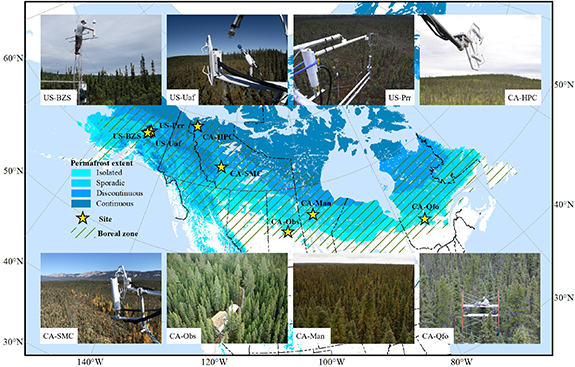 A boreal forest model benchmarking dataset for North America: a case ...