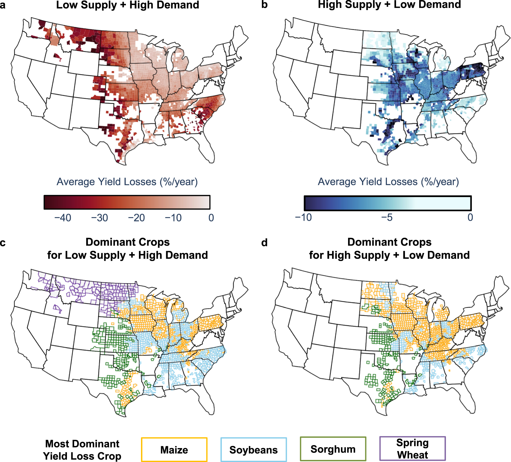US crop yield losses from hydroclimatic hazards - IOPscience