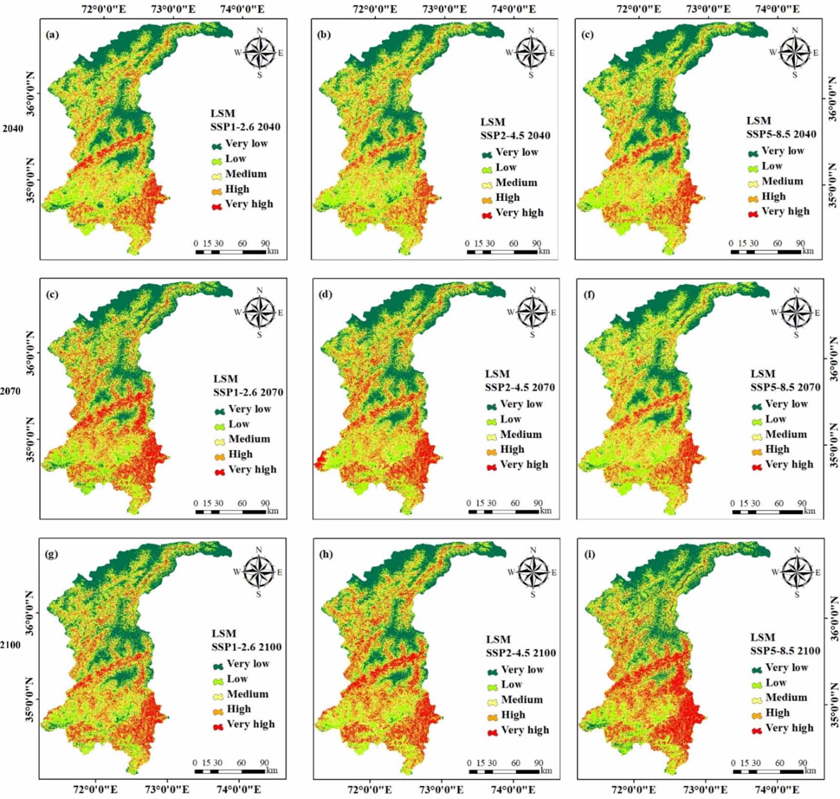 Spatiotemporal dynamics of landslide susceptibility under future ...