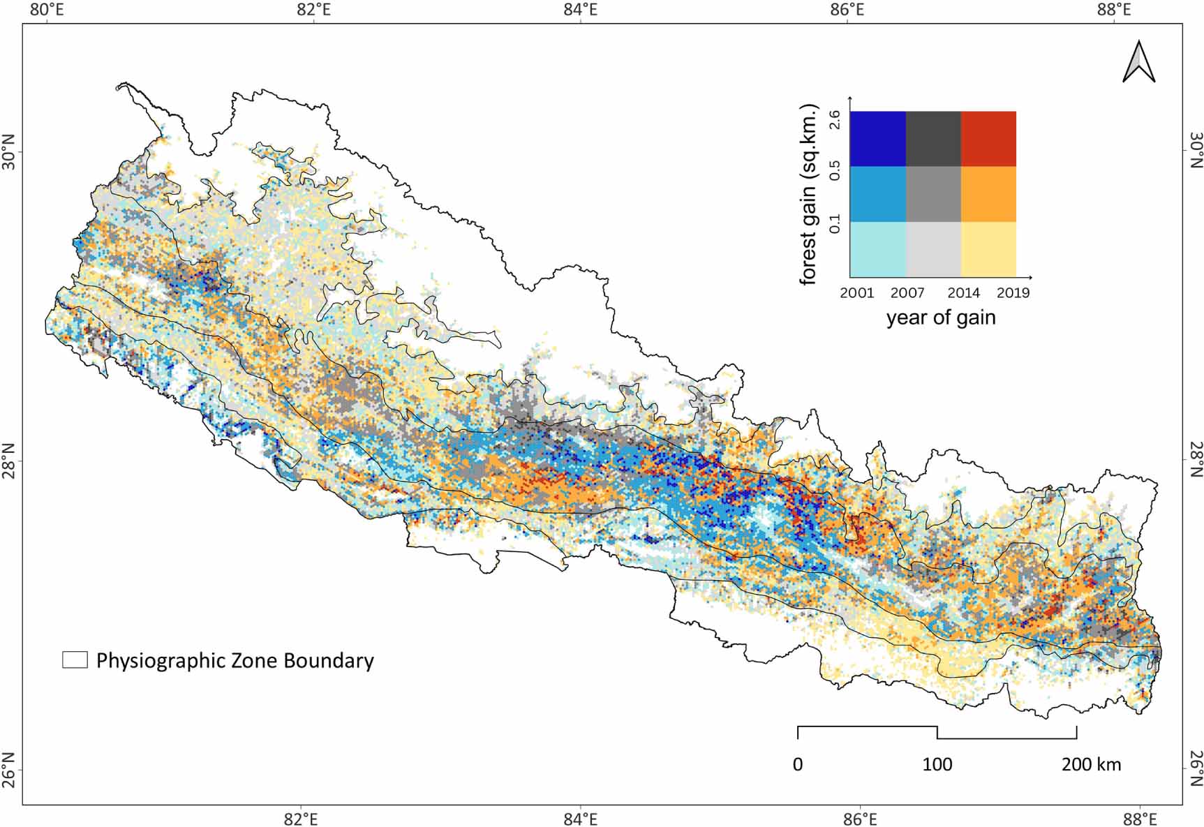 Land covers associated with forest expansion hot spots in the Nepal ...
