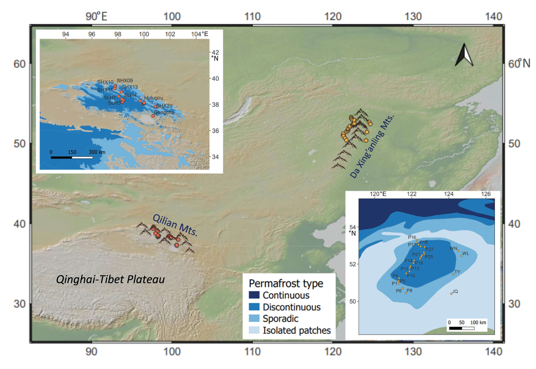 Biogeographic patterns shape the bacterial community beyond permafrost ...