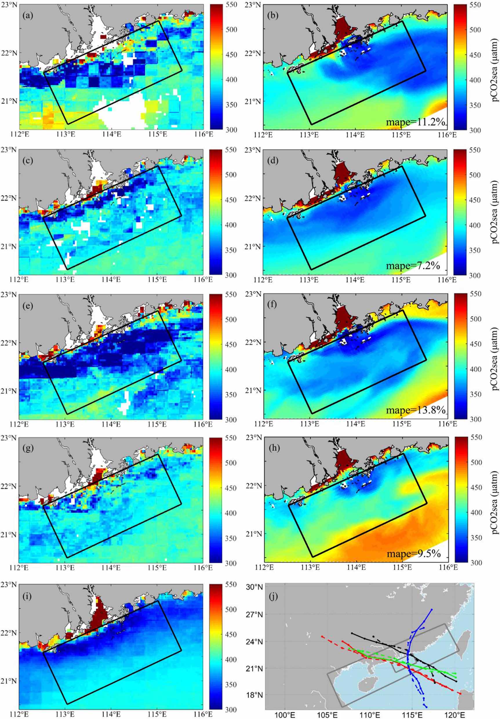 Simulating the impact of typhoons on air‐sea CO2 fluxes on the northern ...