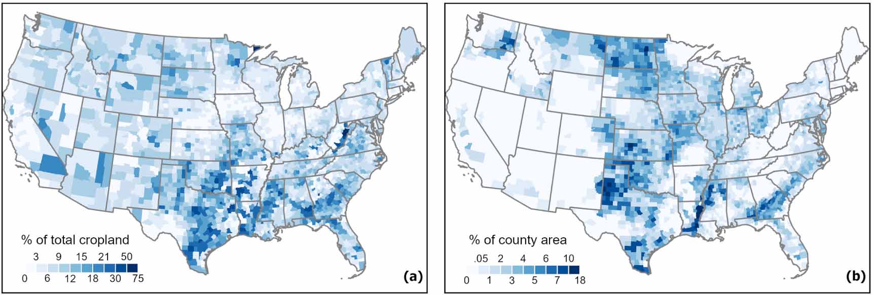 Cropland abandonment between 1986 and 2018 across the United States ...