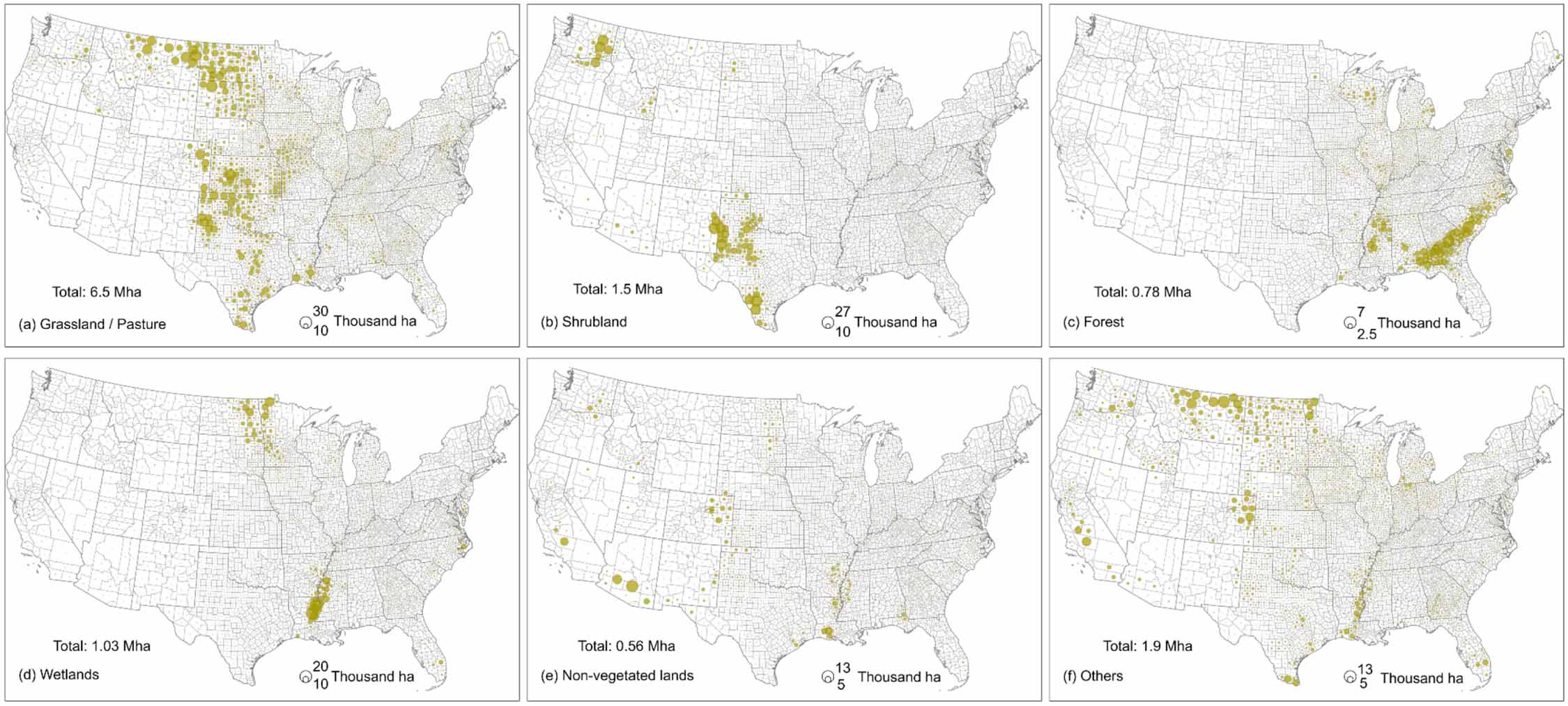 Cropland abandonment between 1986 and 2018 across the United States ...
