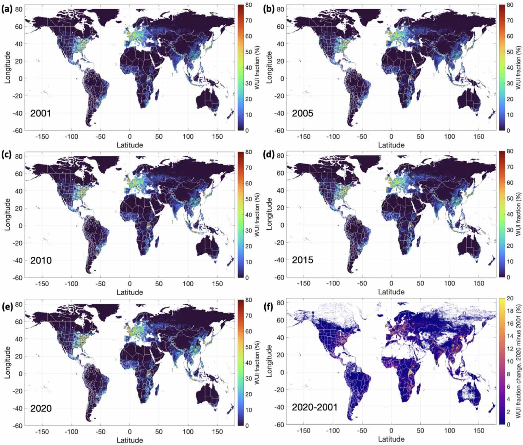 Global expansion of wildland-urban interface (WUI) and WUI fires ...