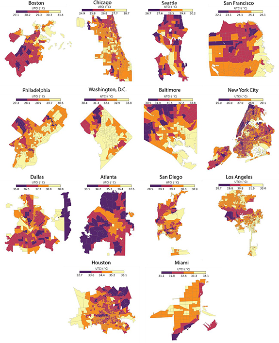 Sensitivity and vulnerability to summer heat extremes in major cities ...