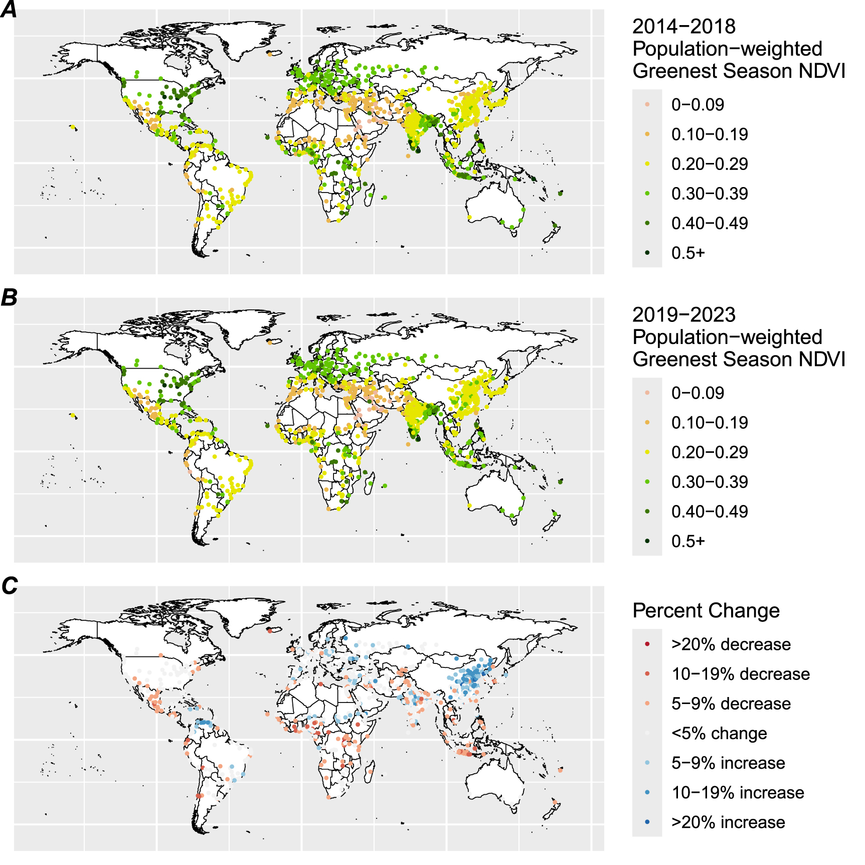 A health impact assessment of changes in NDVI on all-cause mortality ...
