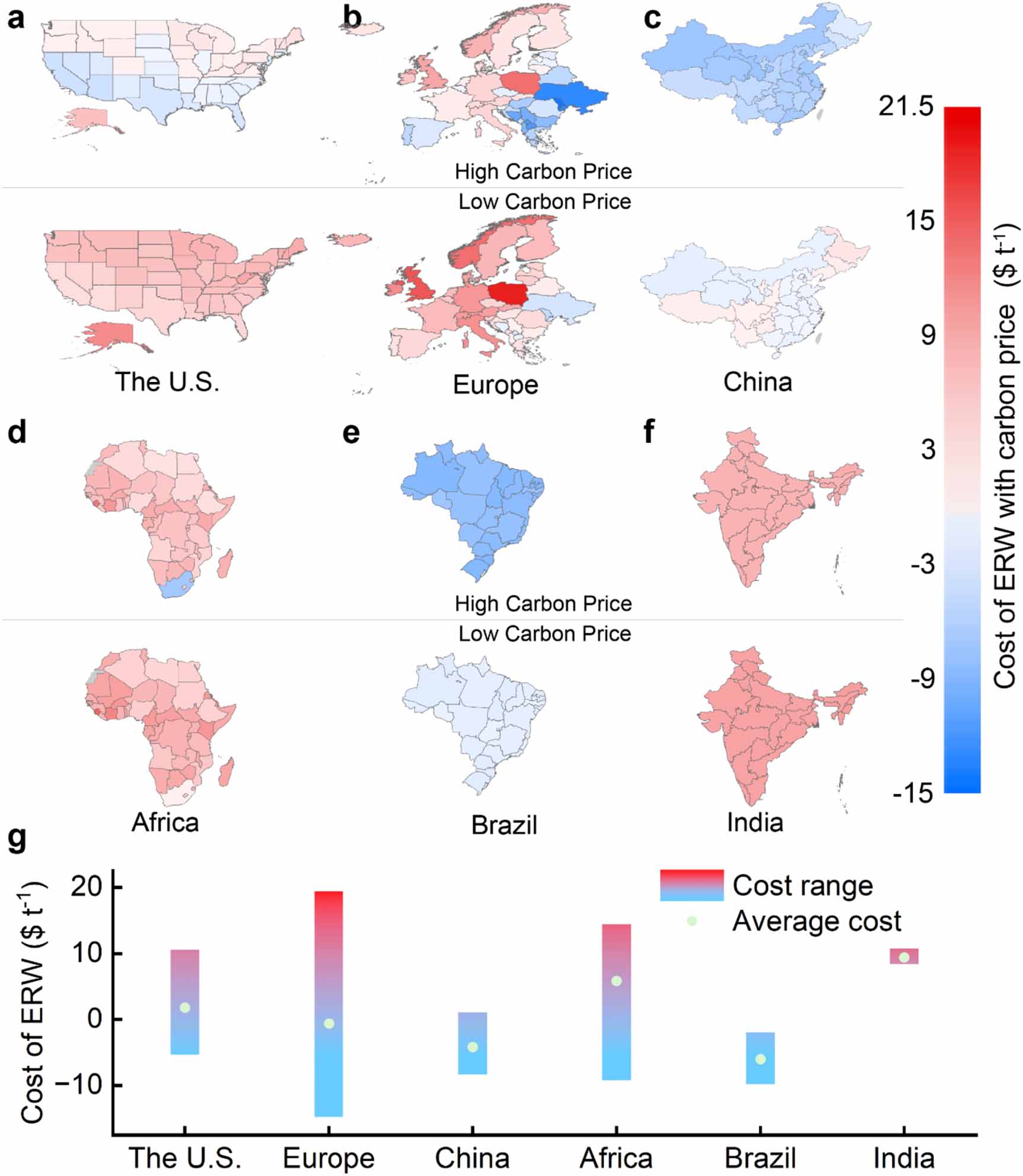 Cropland enhanced weathering in low GDP regions for gigaton scale ...
