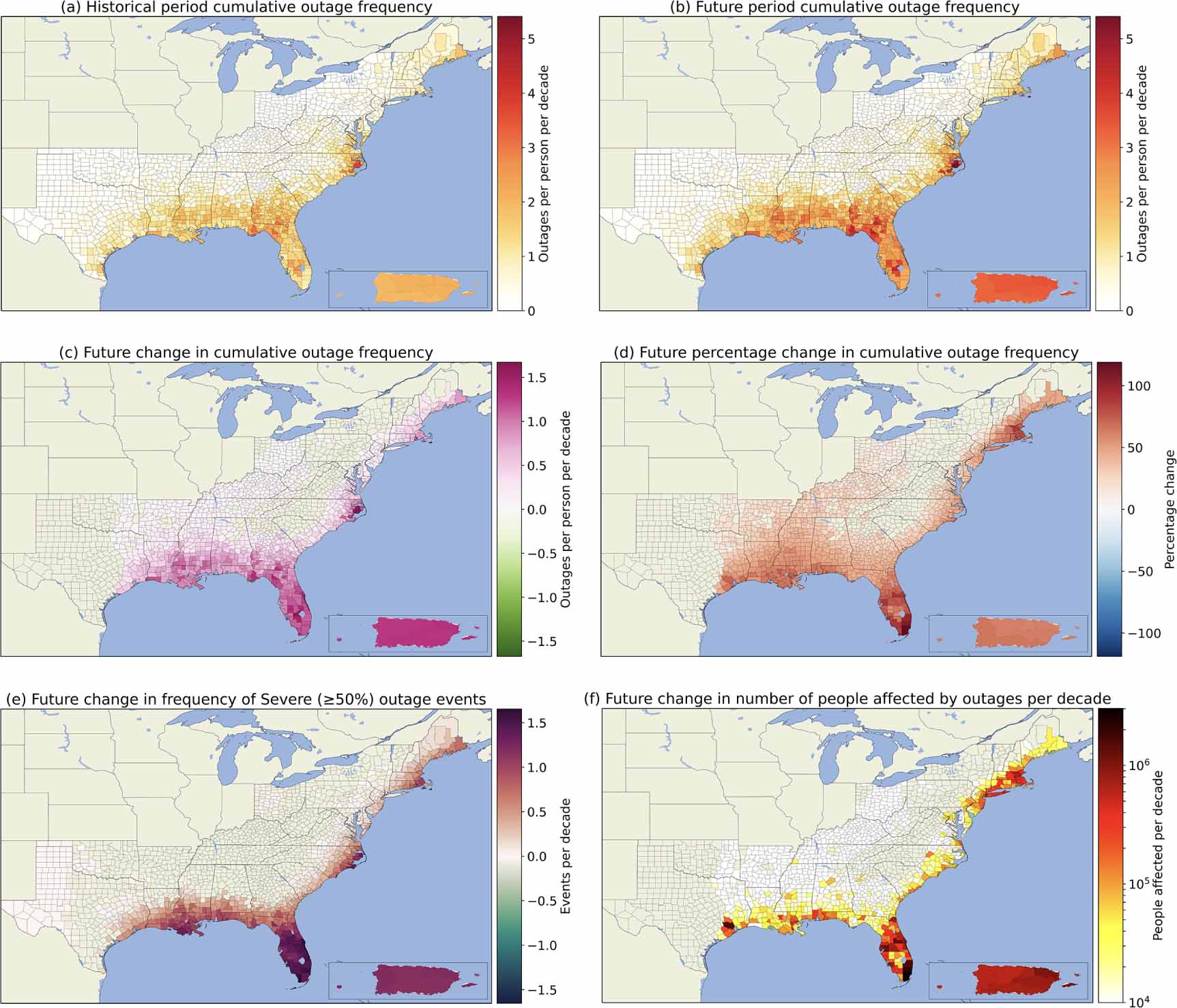Projected increases in tropical cyclone-induced U.S. electric power ...