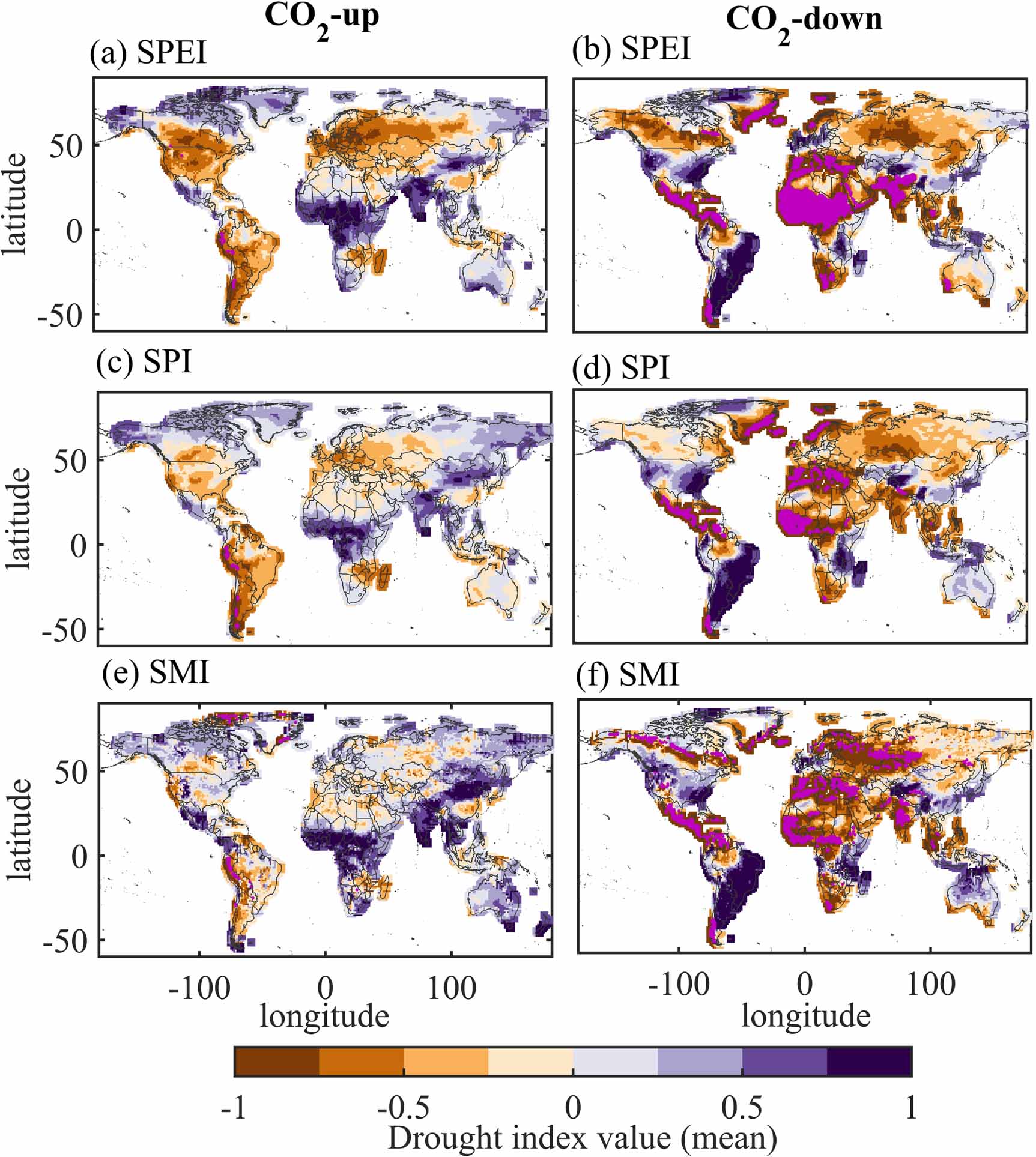 Hysteresis and irreversibility of global drought patterns in response ...