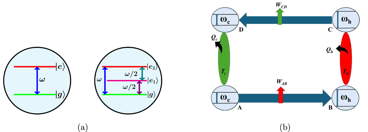 Two and three-state quantum heat engines with stochastic resetting ...