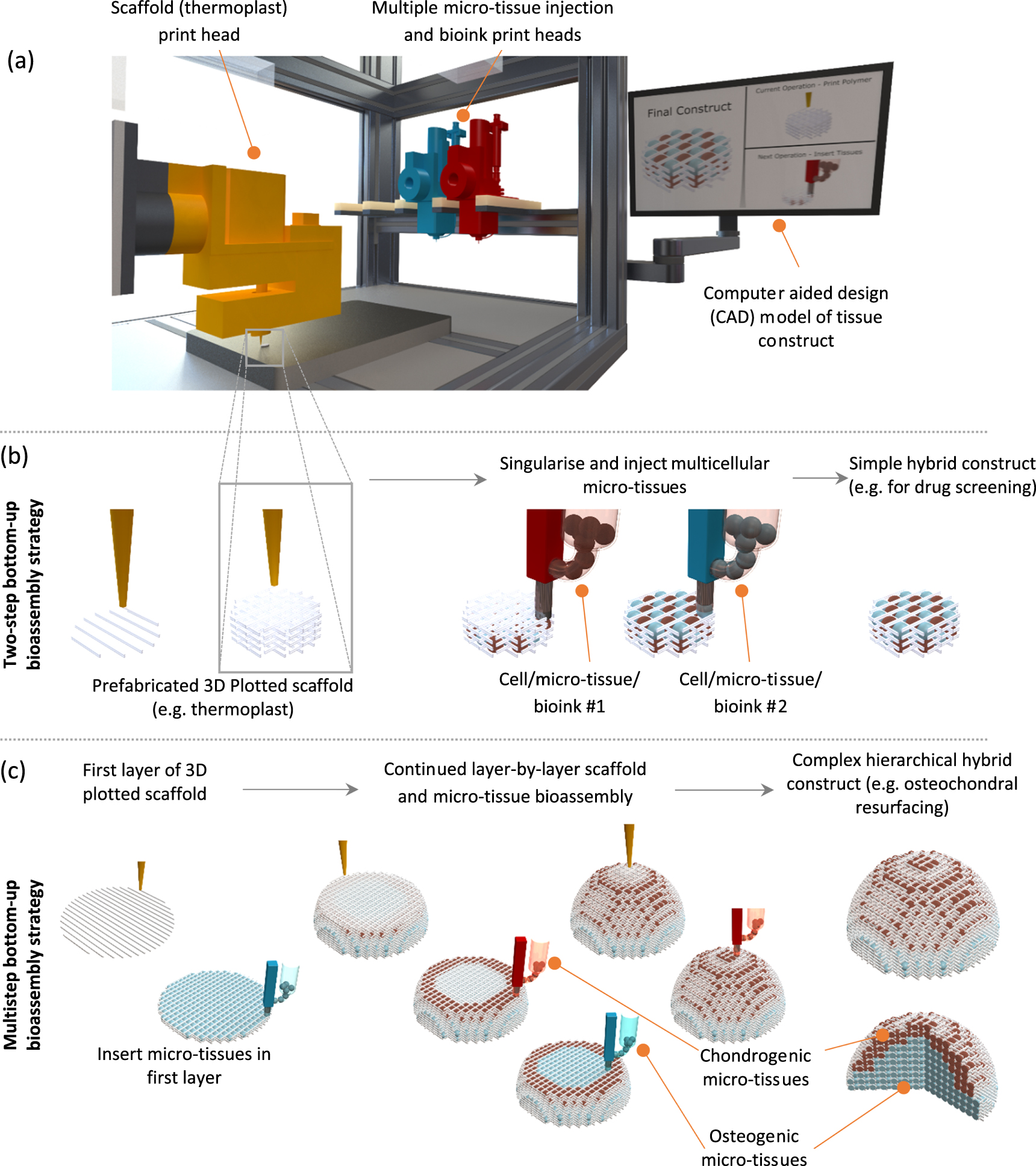 Automated 3D bioassembly of micro-tissues for biofabrication of hybrid ...