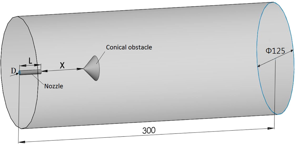 Noise characteristics and flow field of an impinging jet on a conical ...