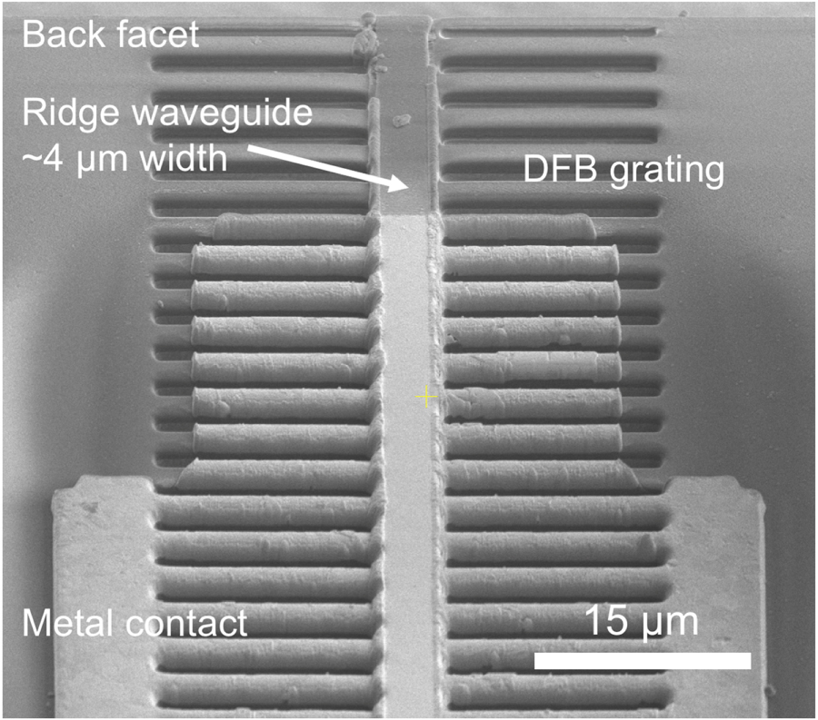 Narrow-line InGaN/GaN green laser diode with high-order distributed ...