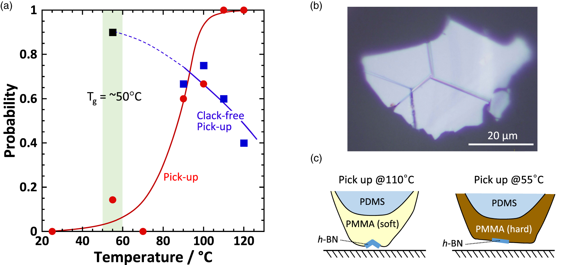 Pinpoint pick-up and bubble-free assembly of 2D materials using PDMS ...