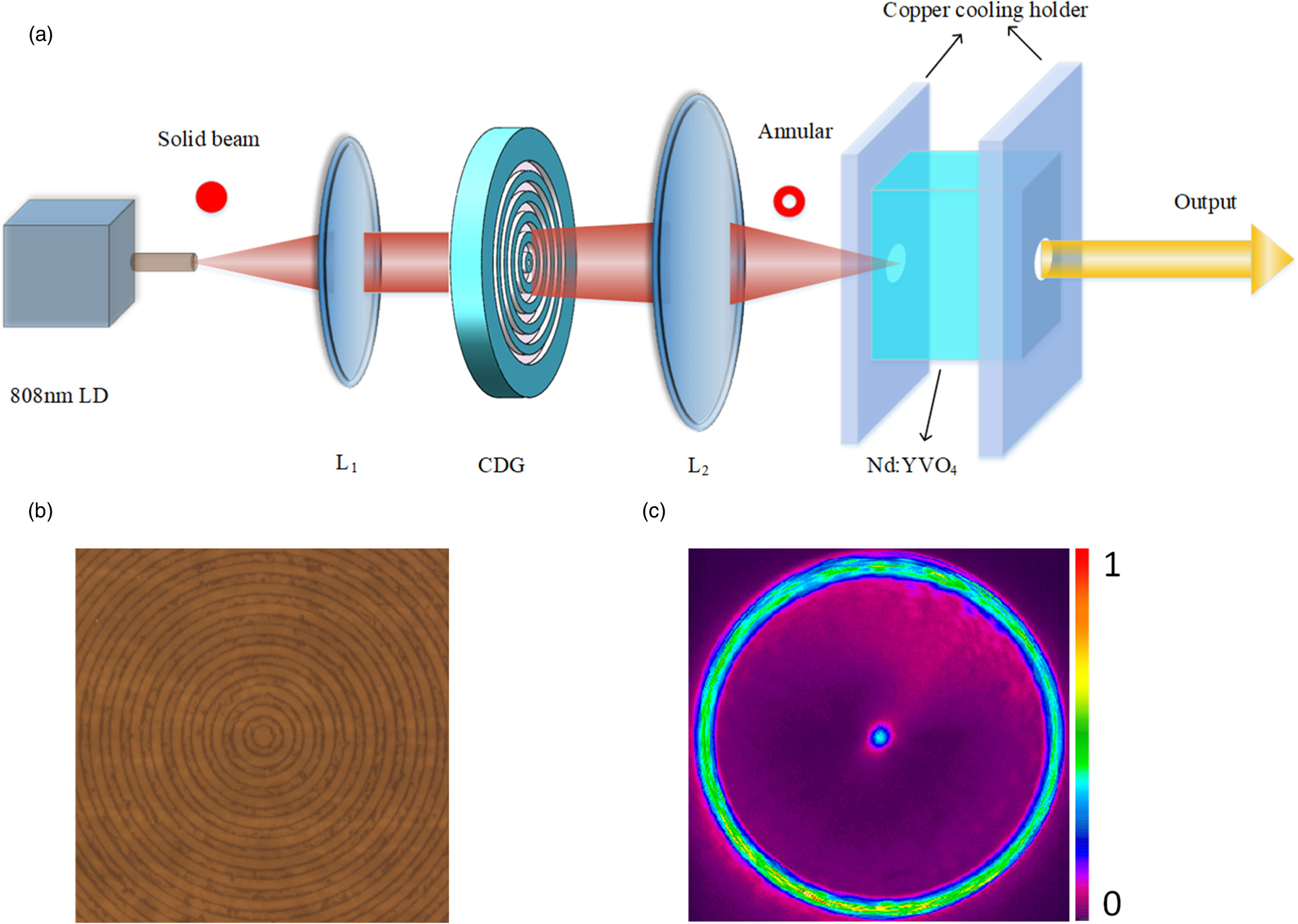 Single-longitudinal-mode vortex Nd:YVO4 laser using a circular Dammann ...