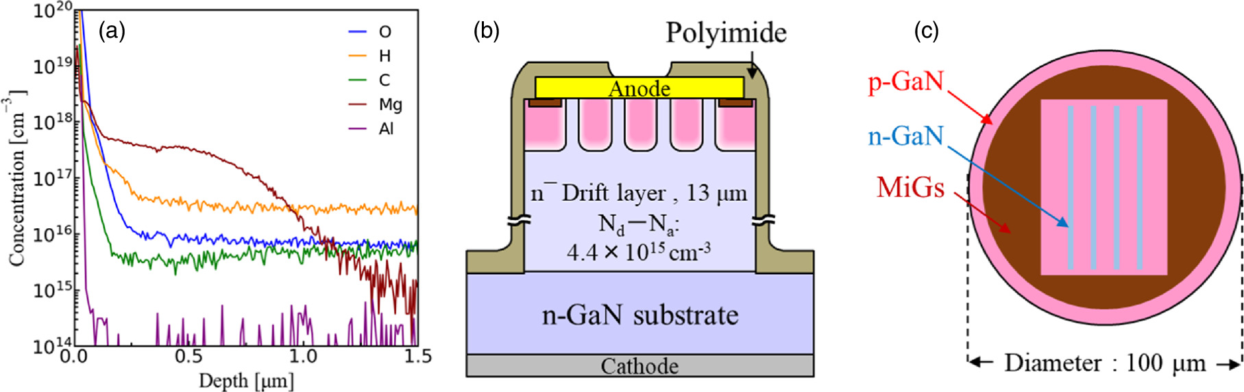 Fabrication of GaN vertical junction barrier Schottky diode by Mg ...