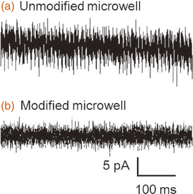 Hermetically sealed microwell with a lipid bilayer created using a self ...