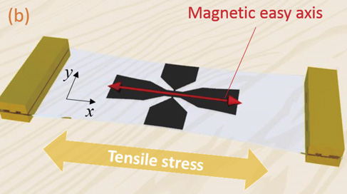 Strain-induced reversible modulation of the magnetic anisotropy in ...