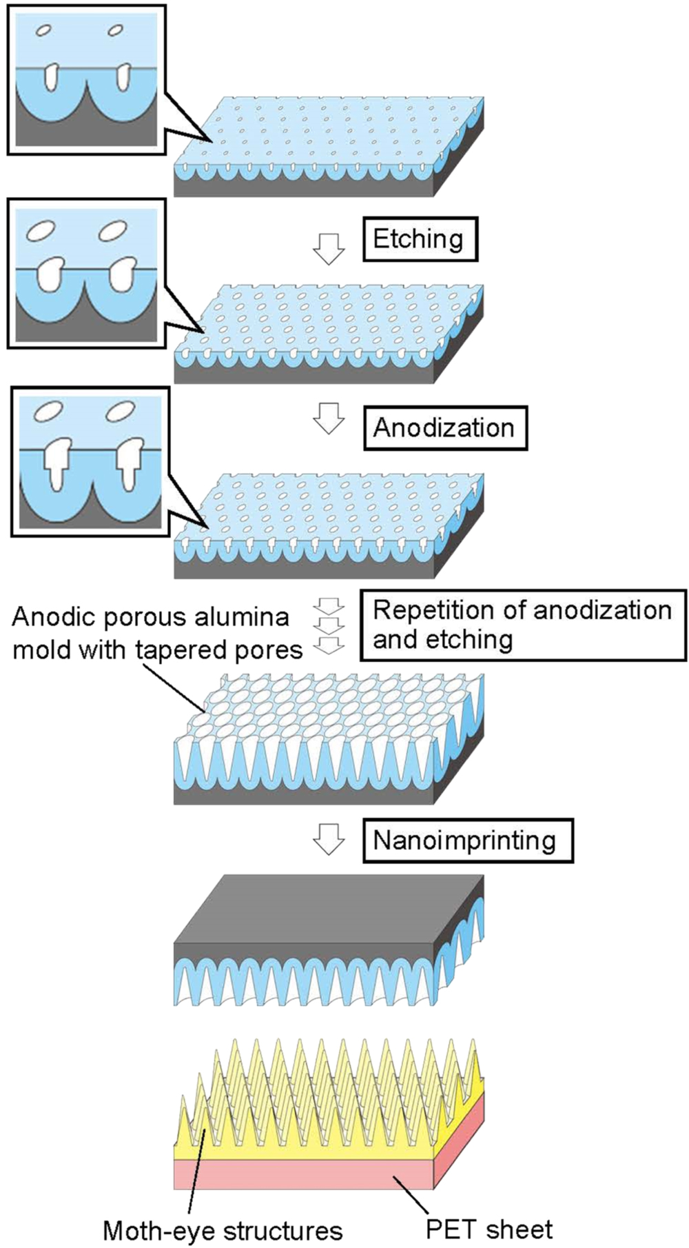 Fabrication of Moth-Eye Structures with Precisely Controlled Shapes by ...