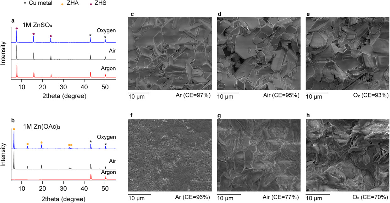Influence of O2 on Zinc Electrodeposition in Batteries with Near ...
