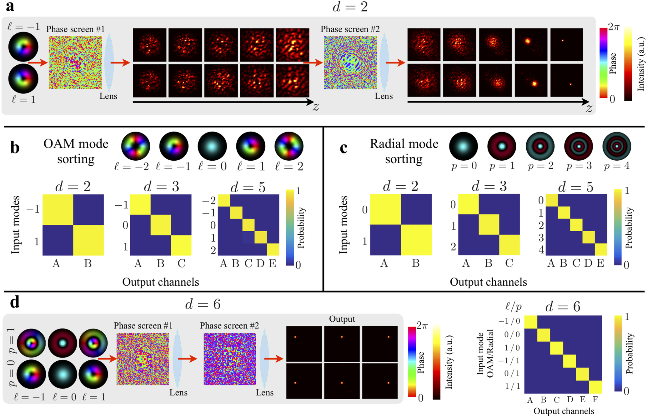 Full-field mode sorter using two optimized phase transformations for ...