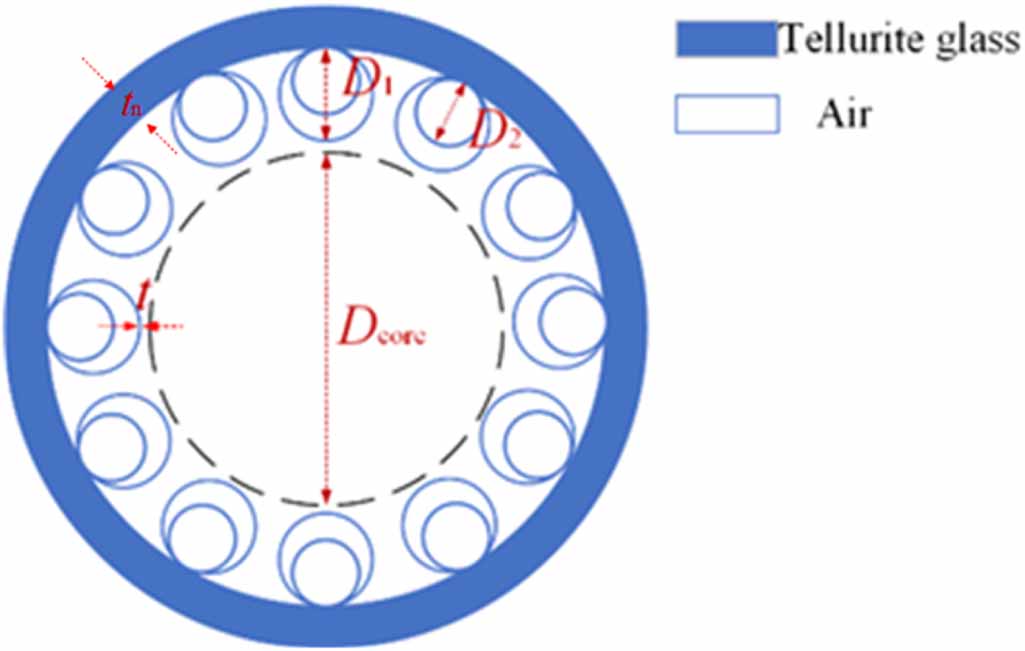 Multimode hollow-core anti-resonant fiber based on tellurite glass for ...