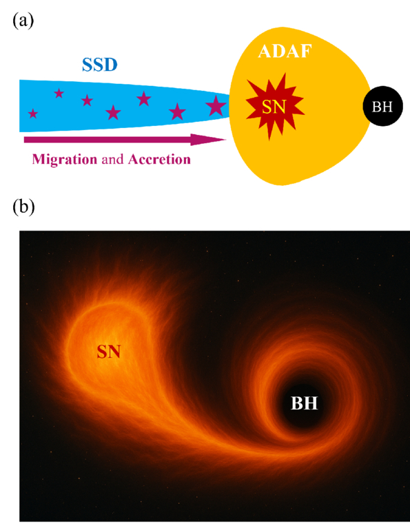 Simulations of Tidal Disruption of Supernova in Galaxy Nuclear Region ...
