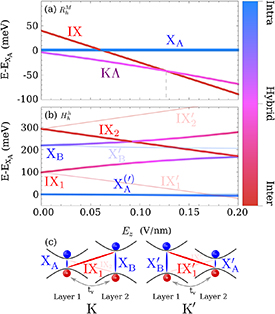 Electrical tuning of moiré excitons in MoSe2 bilayers - IOPscience