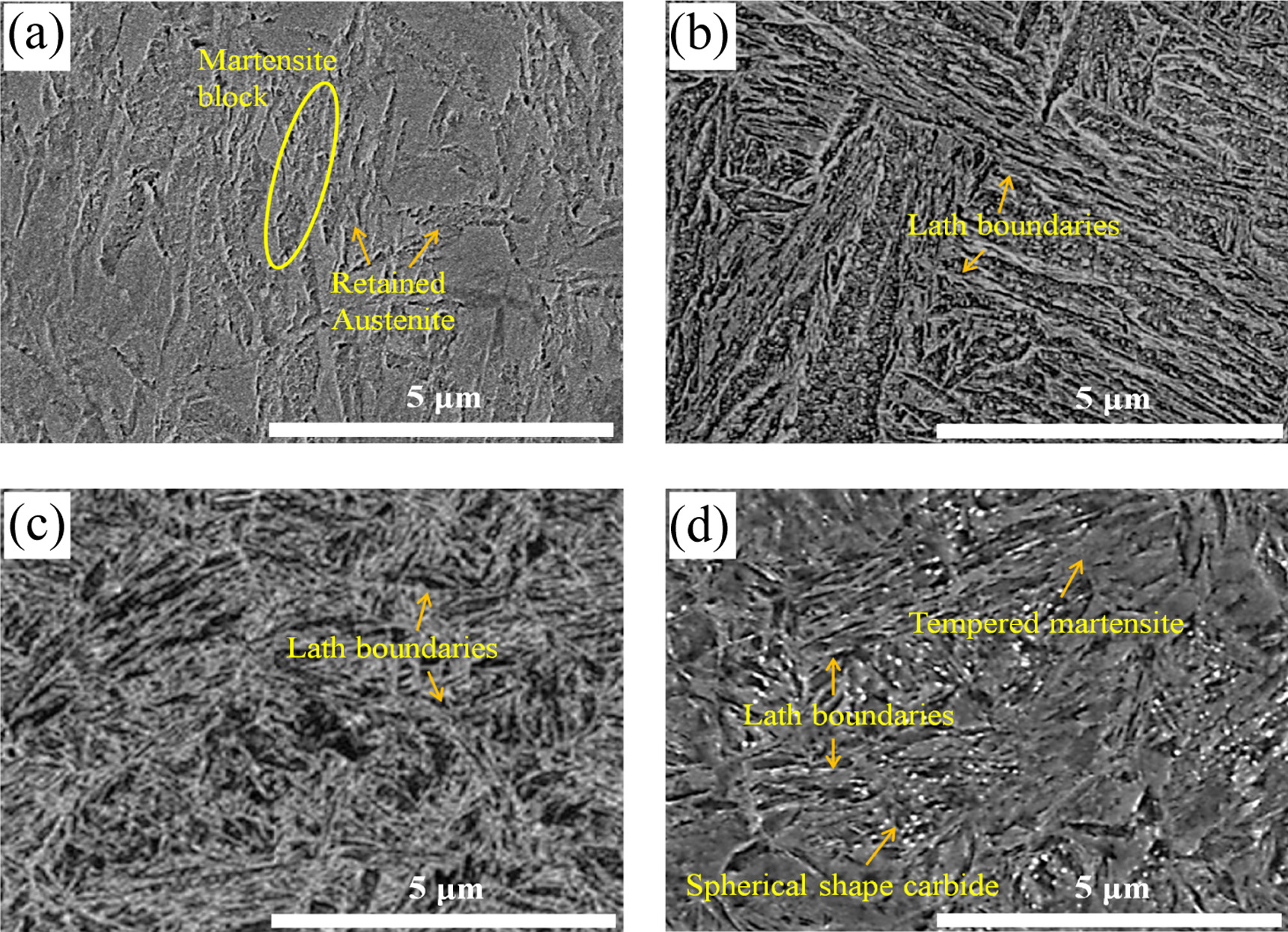 Tempering behavior and mechanical properties of tempered AISI H13 steel ...
