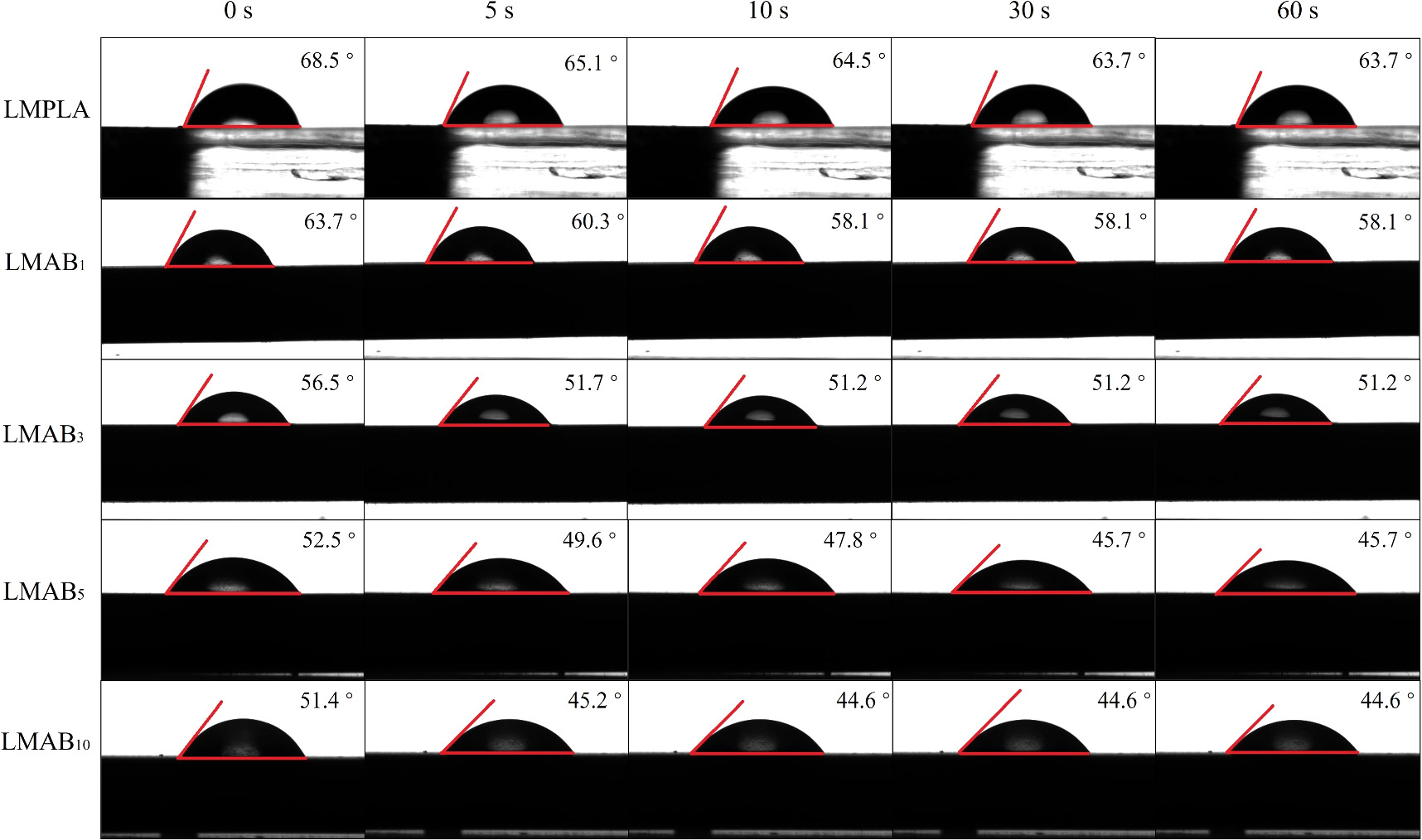 Enhanced hydrophilicity of low melting point polylactic acid by ...