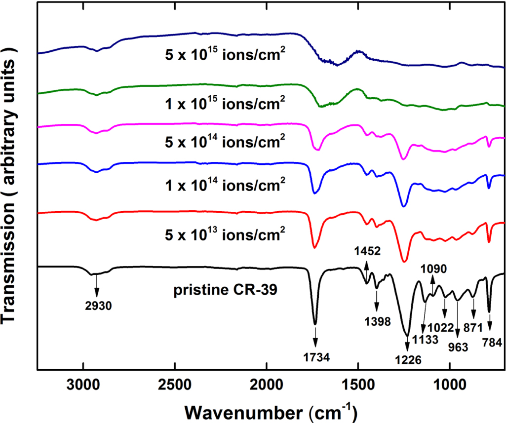 Optical, structural, and chemical properties of CR-39 implanted with 5. ...