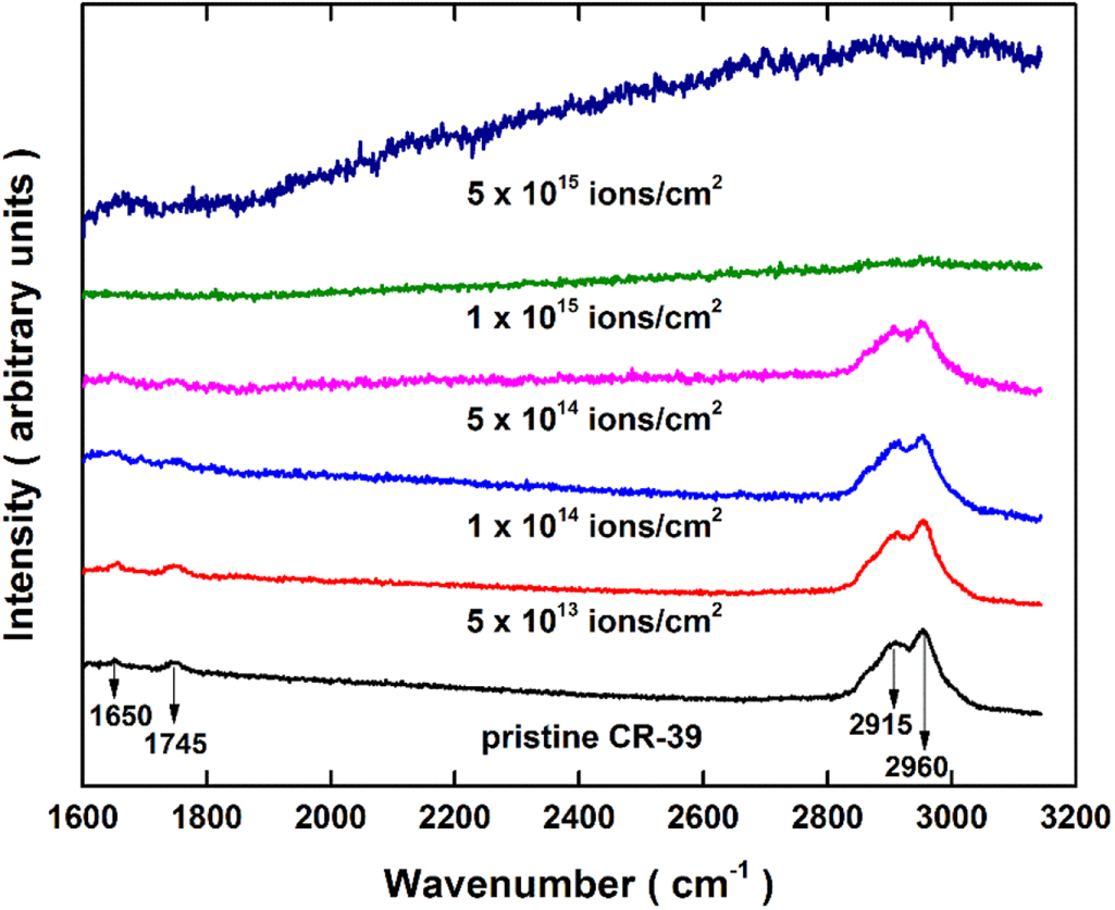 Optical, structural, and chemical properties of CR-39 implanted with 5. ...