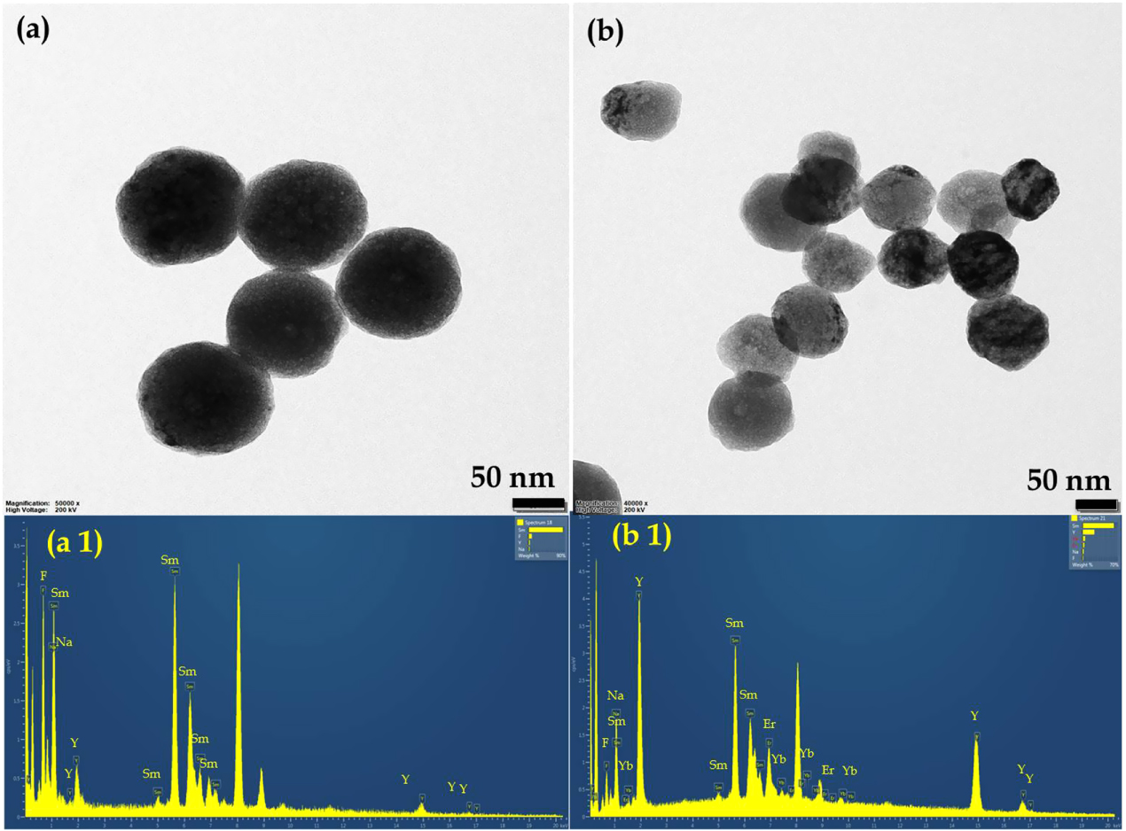Effect of Ytterbium and Erbium co-doped NaYF4@NaSmF4 upconversion core ...