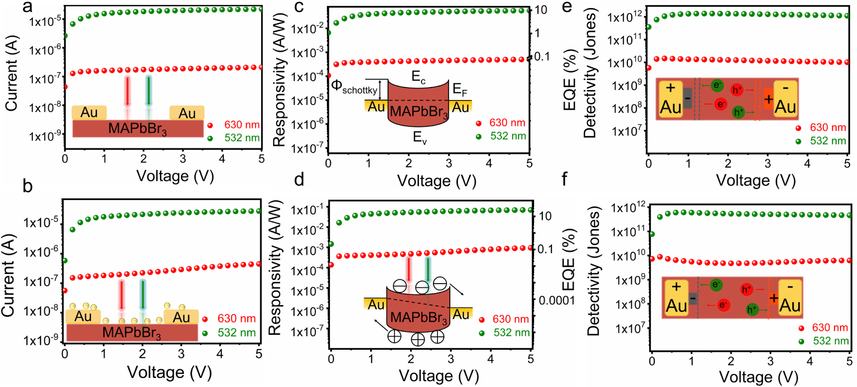 MAPbBr3 single crystal based metal-semiconductor-metal photodetector ...