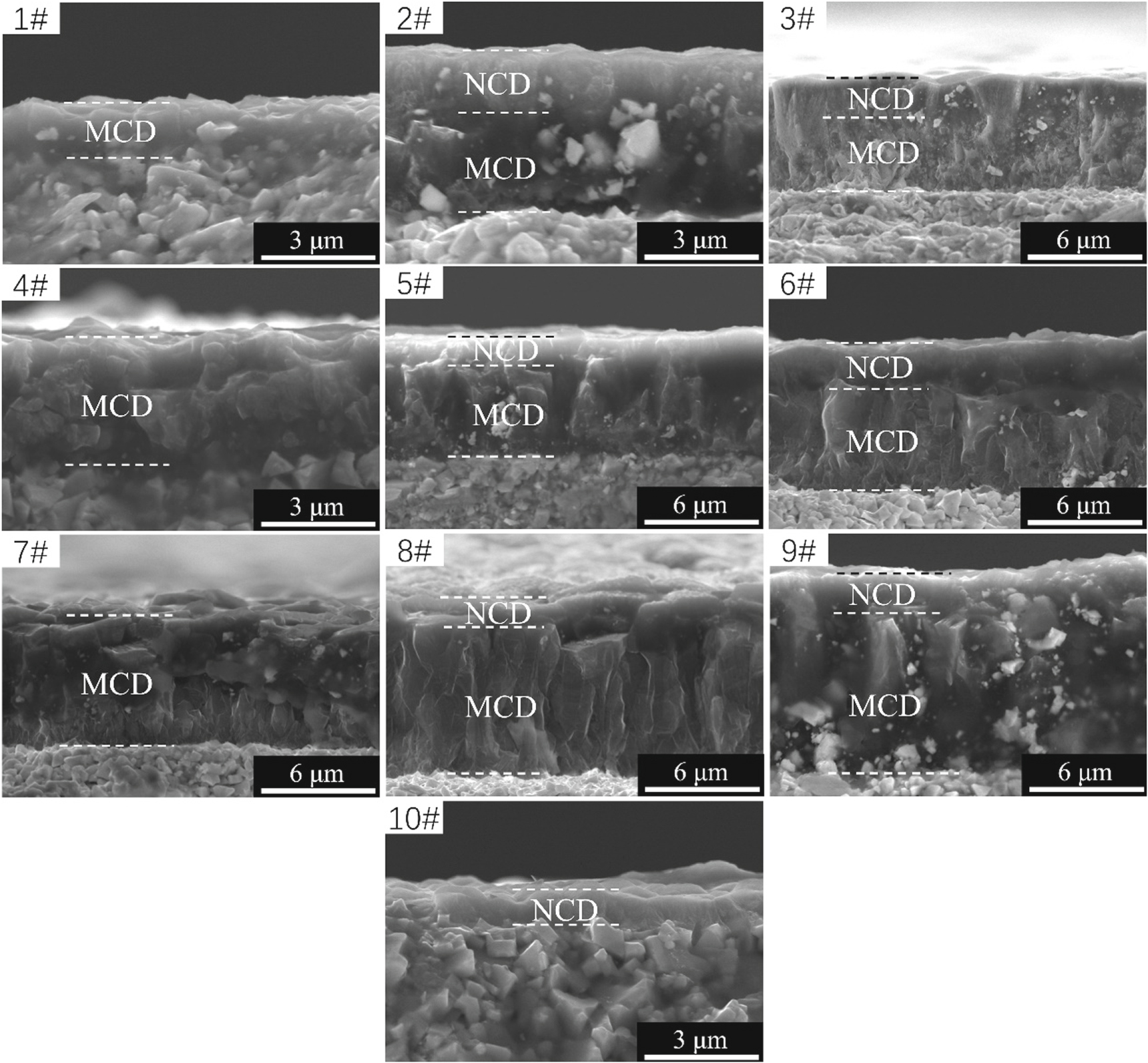 Effect of bottom micro-crystalline diamond (MCD) layer and top nano ...