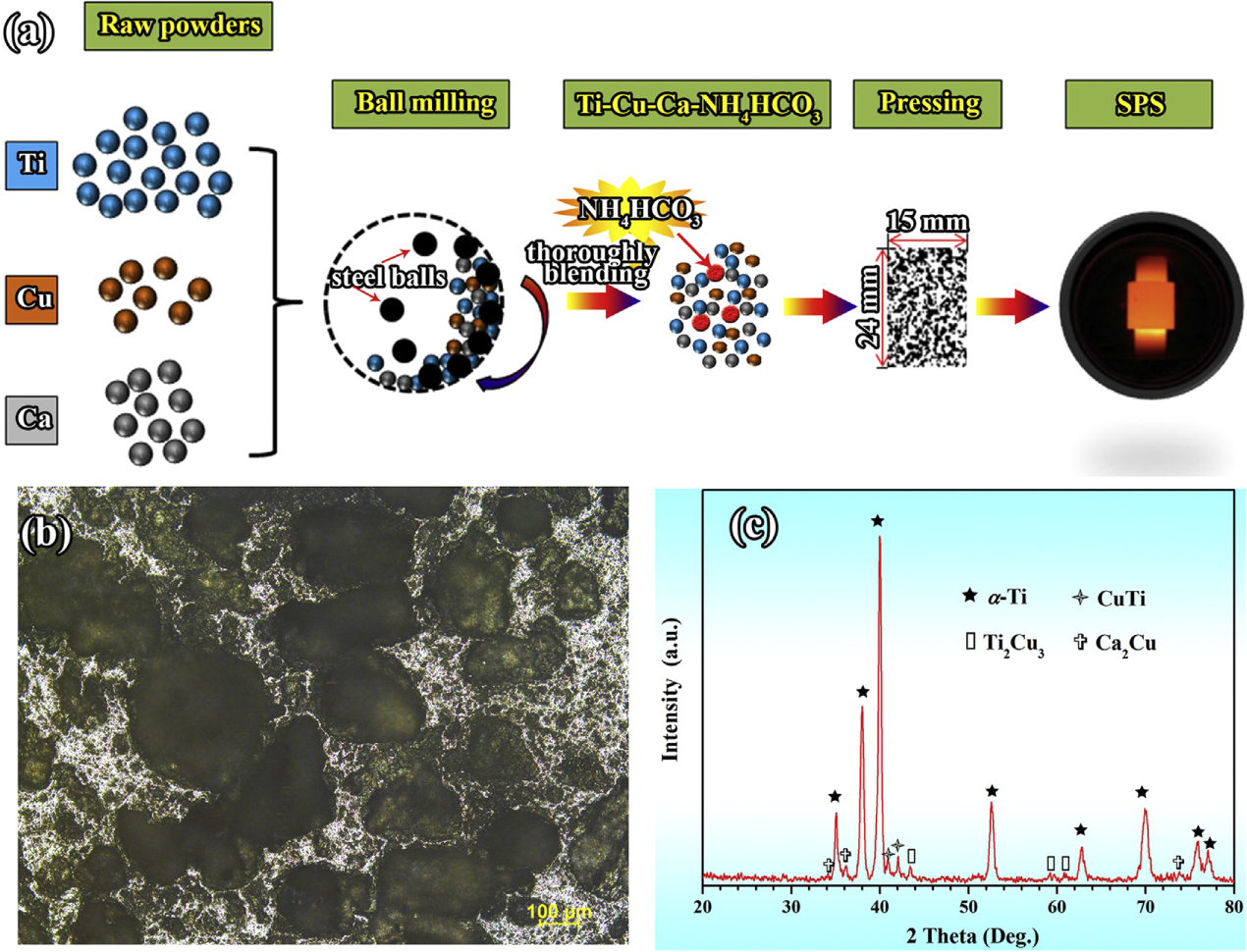 Titanium and titanium based alloy prepared by spark plasma sintering ...