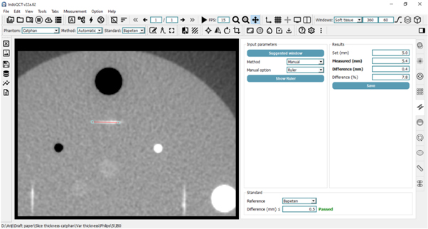 Automatic slice thickness measurement on three types of Catphan CT ...
