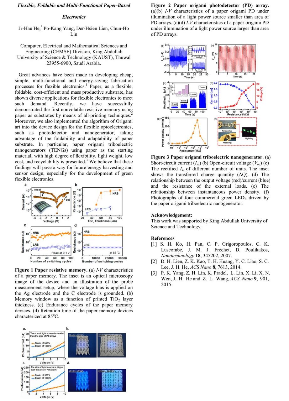 Flexible, Foldable and Multi-Functional Paper-Based Electronics ...