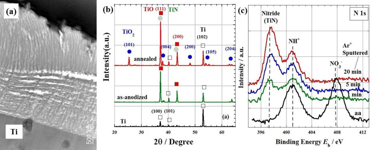 Nanoporous Anodic TiO2-TiO-TiN Composite Films with Enhanced Capacity ...