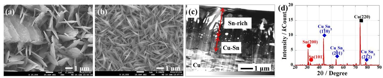 A Novel Nano-Structured Sn-SnO2-TiO2/Cu5Sn5 Composite Film ...