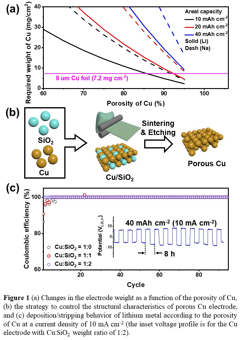 A Rational Design of a Porous Copper Current Collector for Alkali Metal ...