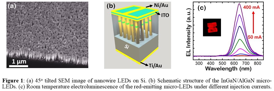 (Invited) InGaN/AlGaN Red-Emitting Nanowire LEDs for Monolithic Micro ...