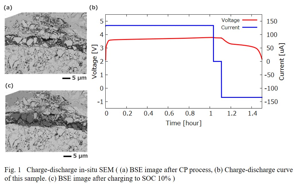 In-Situ Charging-Discharging SEM Observation and Analysis for Si Anode ...